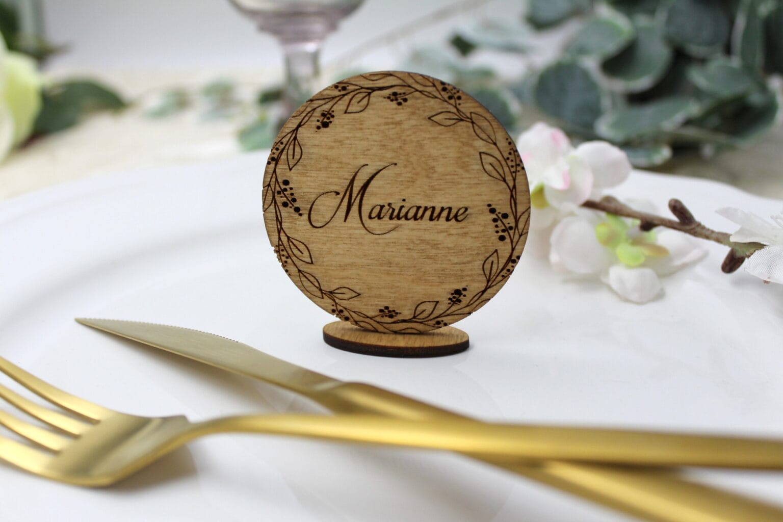 Bordkort Rundt med krans - Skovgaarden