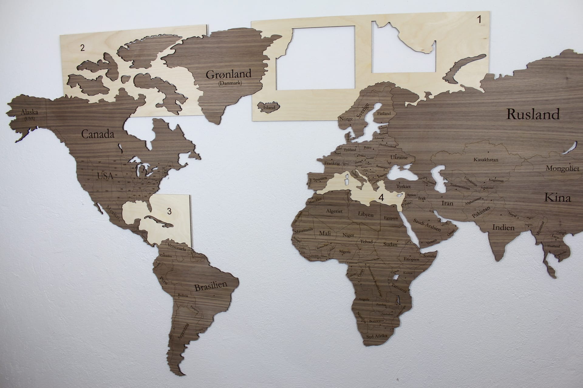 Verdenskort i træ - Tag verden med ind i hjemmet.