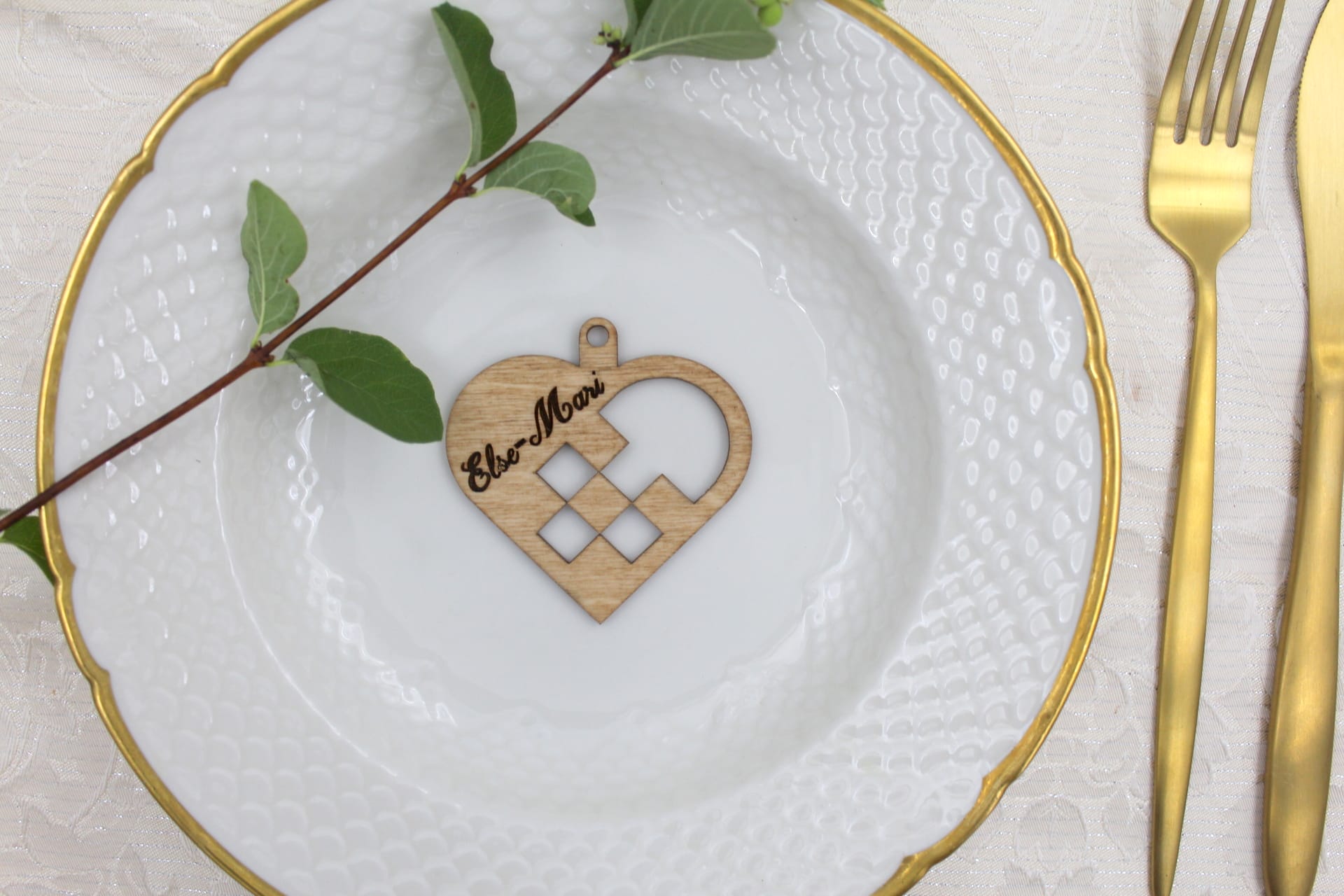 Bordkort Julehjerte - Skovgaarden